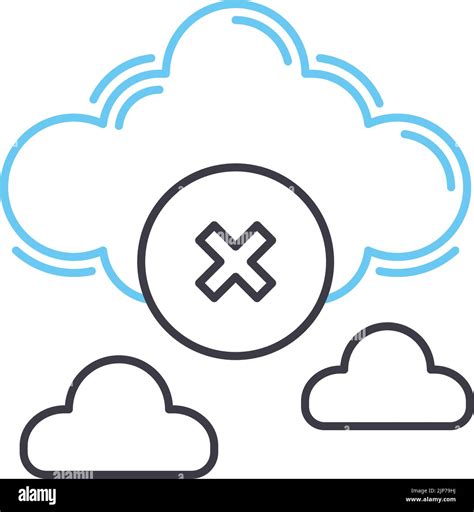 Delete Line Icon Outline Symbol Vector Illustration Concept Sign