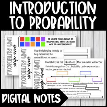 Introduction To Probability Digital Notes Google Slides TpT