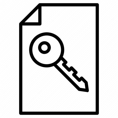 File Document Sheet Paper Key Icon Download On Iconfinder