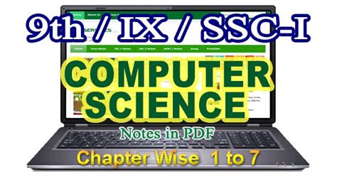 9th Class Notes For Computer Science Chapter Wise List Pk