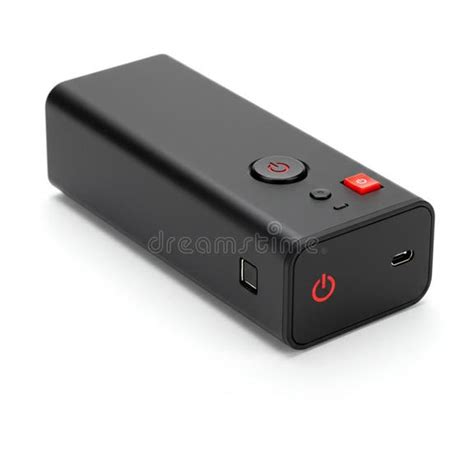 A Rectangular Black Electronic Device With A Power Symbol On Its