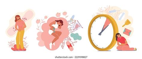 8 Thousand Menstrual Cycle Isolated White Background Royalty Free