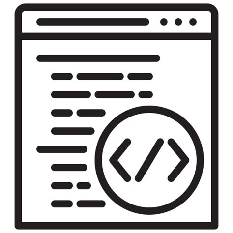 Web Coding Toempong Outline Icon