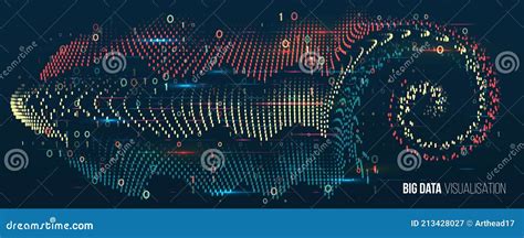 Computer Technology Sorting Data Concept Machine Learning Algorithm Waves Array And Spiral