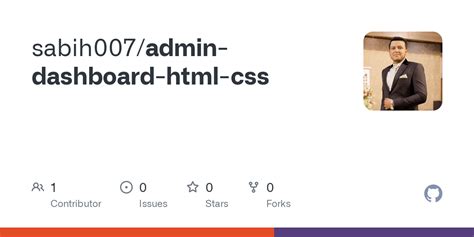 GitHub Sabih Admin Dashboard Html Css