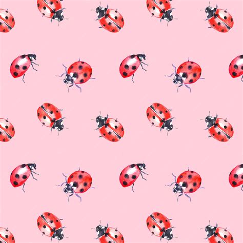Premium Vector Ladybug Pattern Fabric Pattern Insect Red Bugs