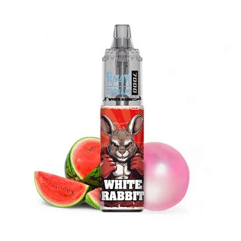 Puff Rechargeable White Rabbit Tornado 7000 Saveur Pastèque Chewing Gum