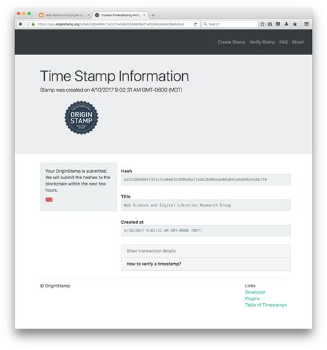 2017 04 20 Trusted Timestamping Of Mementos