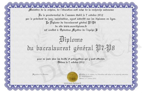 diplome du baccalaureat general p7 p8