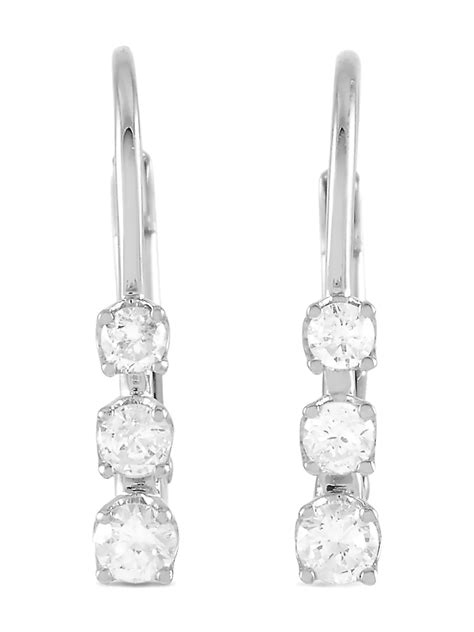 Lb Exclusive 14k White Gold Diamonds Earrings Silver Farfetch