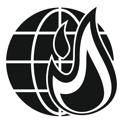 Planet Warming Icon Simple Vector Global Climate 15108947 Vector Art