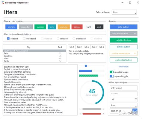 Ttkbootstrap 设计大师：轻松打造专业级python界面的神器 哔哩哔哩