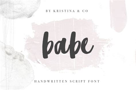 Babe Handwritten Script Font By Kristina Co Thehungryjpeg