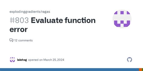 Evaluate Function Error · Issue 803 · Explodinggradientsragas · Github