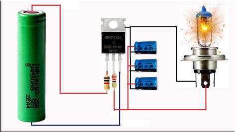 Halogen Bulb Flasher Circuit Using Z44 Mosfet Only How Make Bike Halogen Bulb And Led Flasher