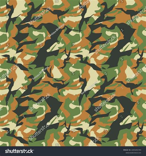 Military Camouflage Seamless Pattern Army Troops Stock Vector Royalty