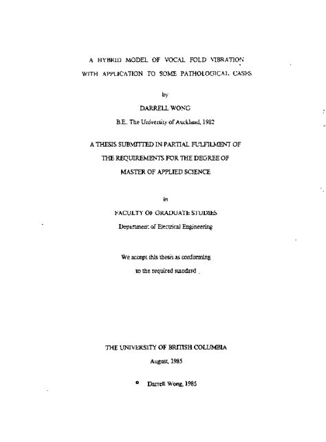 Pdf A Hybrid Model Of Vocal Fold Vibration With Application To Some Pathological Cases