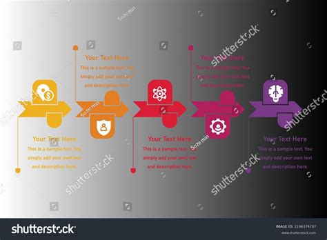 Flowchart Infographics Scheme 5 Slaid Stock Vector Royalty Free 2196374707 Shutterstock