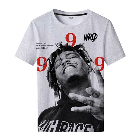 Juice Wrld T Shirts Juice Wrld X Wrld Smile 999 Monochrome 3d Classic T Shirt Juice Wrld