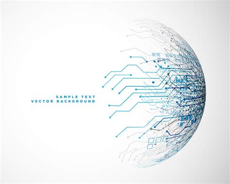 Abstract Circuit Board Global Network Technology Background Download Free Vector Art Stock