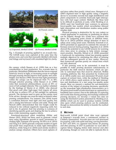 A Procedure For Automated Tree Pruning Suggestion Using Lidar Scans Of Fruit Trees Deepai