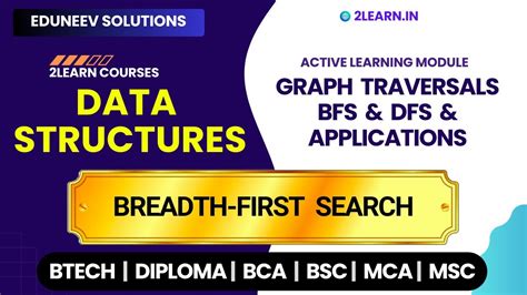 Graph Traversals Bfs And Dfs And Applications Breadth First Search Data Structures Youtube