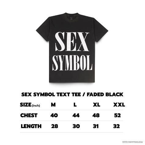 Sex Symbol Text Tee Faded Black ฿890 บาท