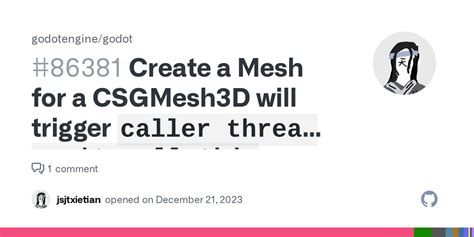 Create A Mesh For A Csgmesh3d Will Trigger `caller Thread Cant Call