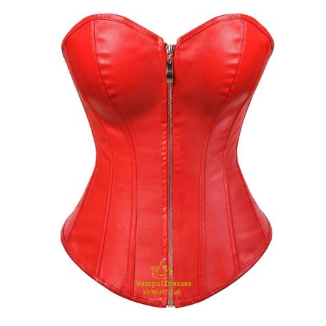 2803black Gothic Faux Leather Corset Steampunk Style For All Sizes