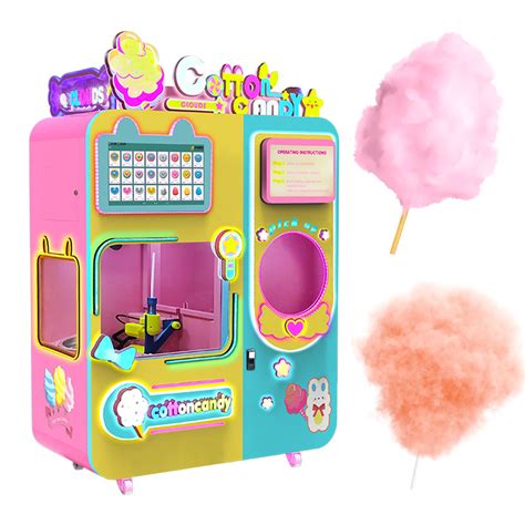 Automatic Cotton Candy Vending Machine Cotton Sugar Candy Making