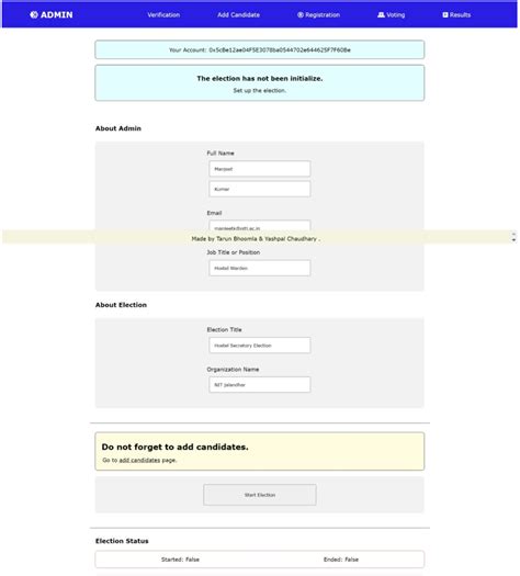 GitHub Yashdudy VOTING SYSTEM USING BLOCKCHAIN A Decentralized Voting System Based On