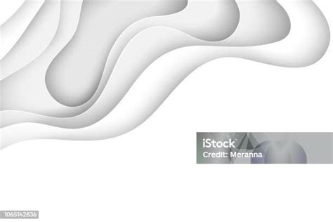 깊은 종이 예술 만화 흰색 추상 파도 종이 배경 개척 현대 종이 접기 디자인 서식 파일입니다 벡터 일러스트입니다 3d 종이 레이어 파도 0명에 대한 스톡 벡터 아트 및 기타