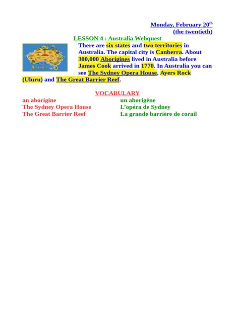 Lesson 4 Australia Webquest 4e4 Pdf