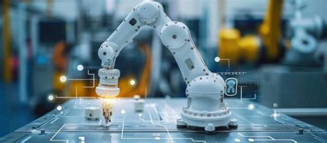 Robotic Arm In A Modern Manufacturing Facility Premium Ai Generated Image