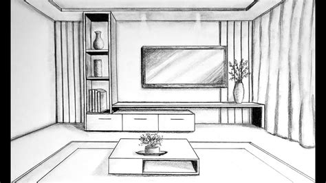 One Point Perspective Drawing Living Room 150 One Point Perspective