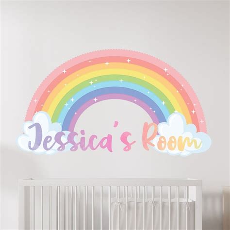 Boho Rainbow Wall Decal Etsy