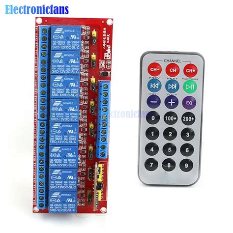 Channel DC V Multi Function Infrared Remote Control Relay Module With Dual Trigger Two Way