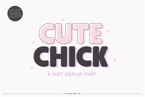 Cute Chick Soft Trendy Block Font Cute Chick Soft Trendy Block Font