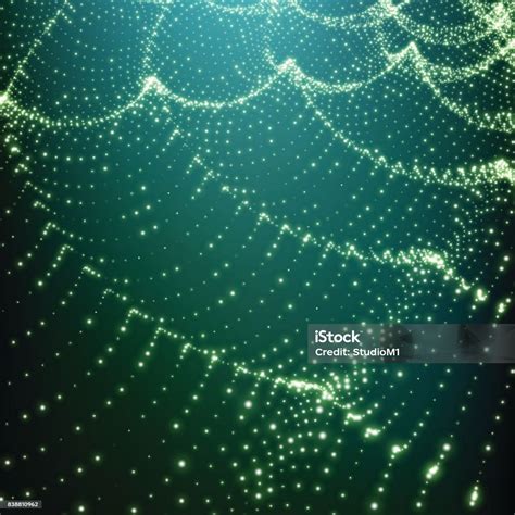 웨이브 그리드 배경입니다 그리드 리플 격자 배경입니다 추상적인 벡터 일러스트입니다 3d 기술 스타일입니다 도트 와이어 프레임 그림입니다 0명에 대한 스톡 벡터 아트 및 기타