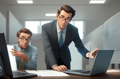 Premium Ai Image Illustration Of A Businessman Working With Business Premium Ai Image Illustration Of A Businessman Working With Business