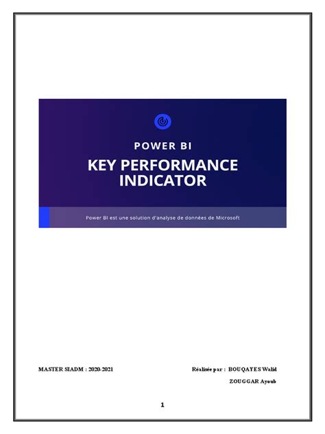 Bi Kpi Pdf Informatique Décisionnelle Commercialisation