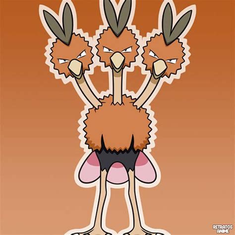 Dodrio Pokemon By Retratosanime On Deviantart
