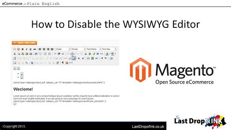 How To Disable The Magento WYSIWYG Editor YouTube