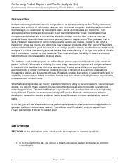 Wireshark Packet Capture Traffic Analysis Lab Guide Course Hero