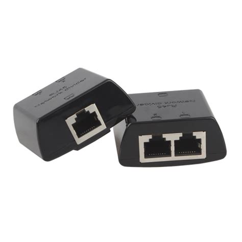 Rj45 2 X Rj45 이더넷 네트워크 커플러 천둥 번개 보호검은색