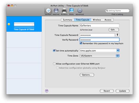 Using Apple Time Capsule On ResNet TechWeb Boston University