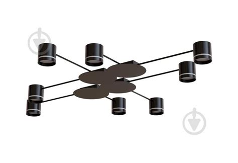 ᐉ Люстра стельова Hopfen Stark Cl 8 4 133 8xgx53 чорний • Краща ціна в Києві Україні • Купити в