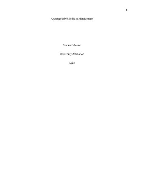 Logical Fallacies Argumentative Skills In Management Argumentative