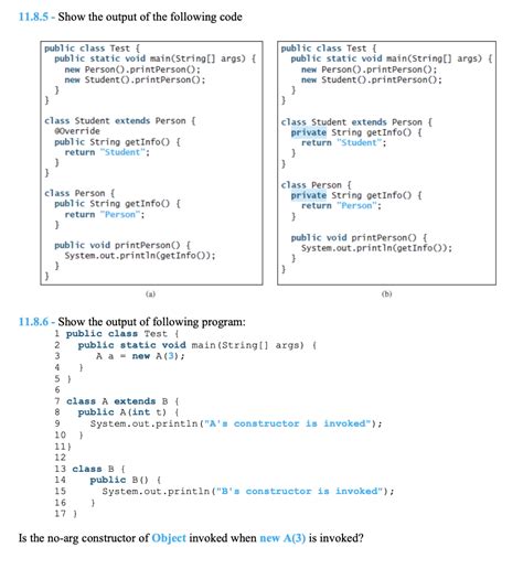Solved 1185 Show The Output Of The Following Code Public