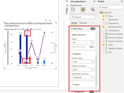 Power Bi Format Line And Clustered Column Chart Geeksforgeeks